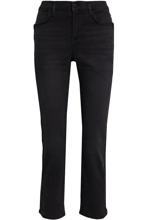 FRAME Le High Straight Highrise Straightleg Jeans - Black