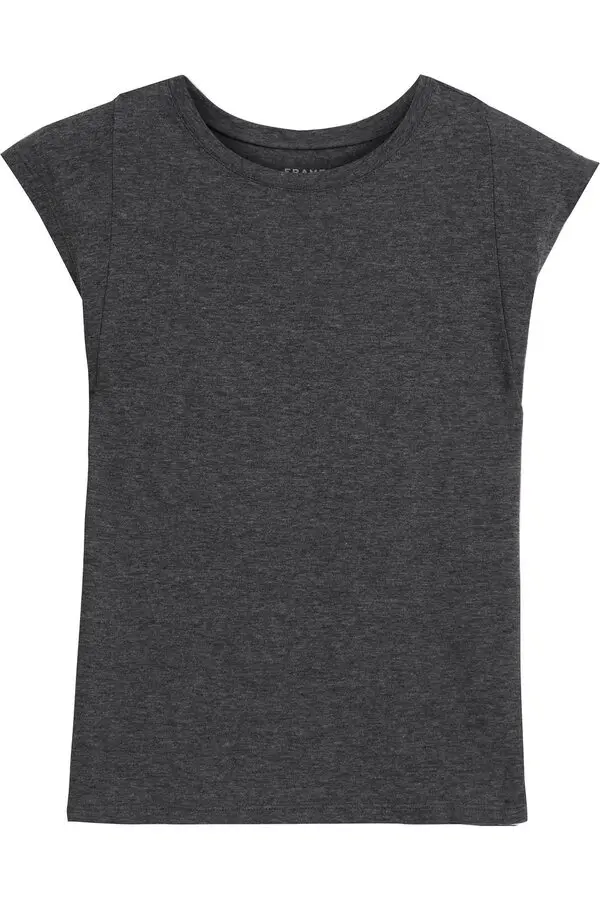 FRAME Organic Pima Cotton Jersey Tank - Charcoal