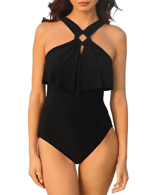 Magicsuit Liza Halter One Piece Swimsuit - Black