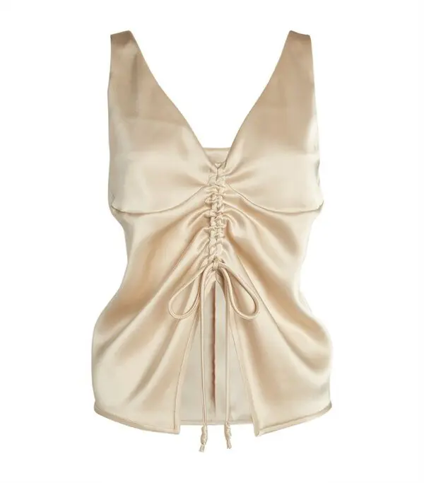Nanushka Satin Klara Tank Top