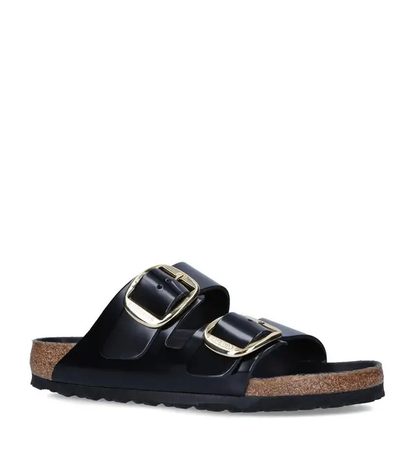 BIRKENSTOCK Leather Arizona Big Buckle Sandals - Black