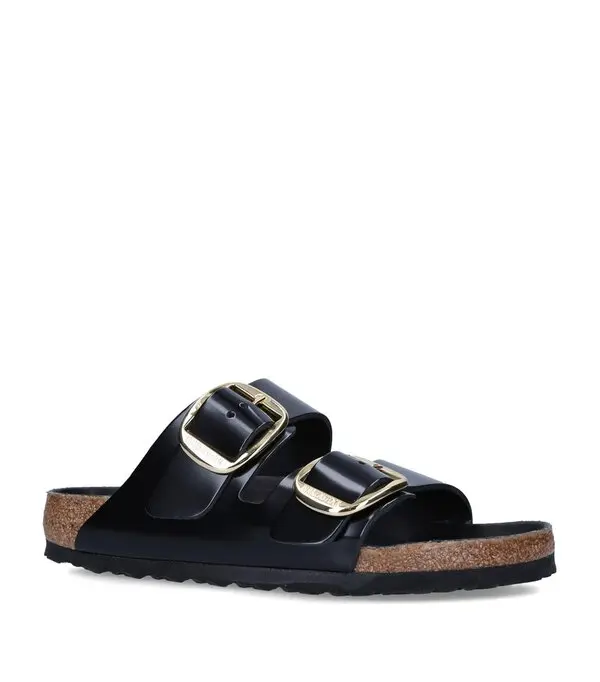 BIRKENSTOCK Leather Arizona Big Buckle Sandals - Black