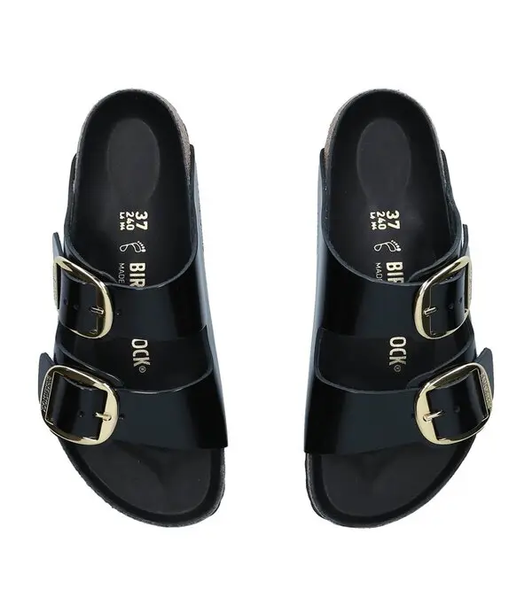 BIRKENSTOCK Leather Arizona Big Buckle Sandals - Black