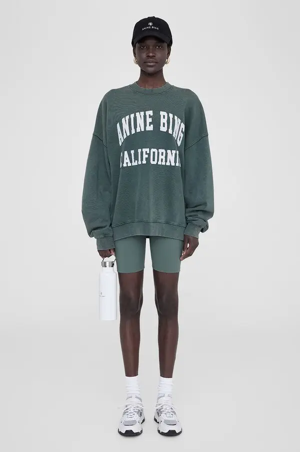 ANINE BING Blake Biker Short - Dark Sage