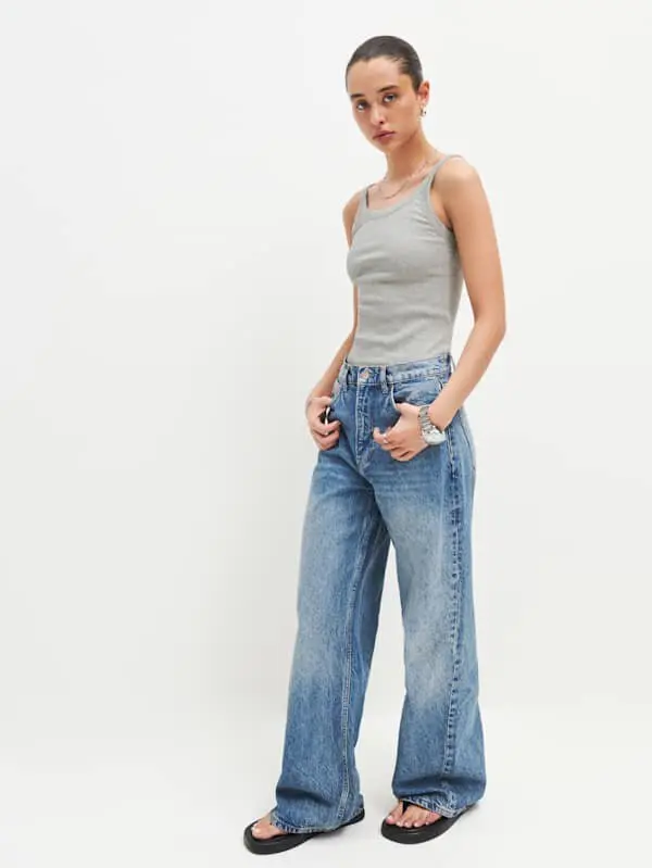 REFORMATION Calie Tank Top - Grey