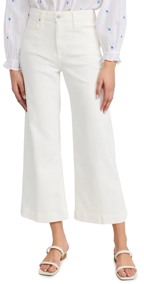 Paige Vanessa Wide Leg Jeans - Light Ecru