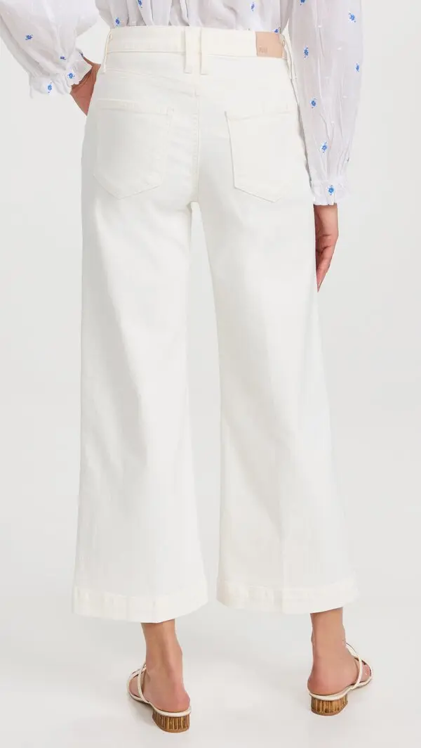 Paige Vanessa Wide Leg Jeans - Light Ecru