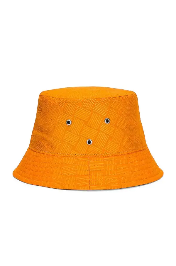 Bottega Veneta Intreccio Jacquard Nylon Hat - Tangerine