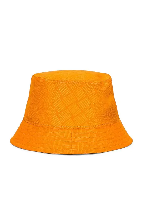 Bottega Veneta Intreccio Jacquard Nylon Hat - Tangerine