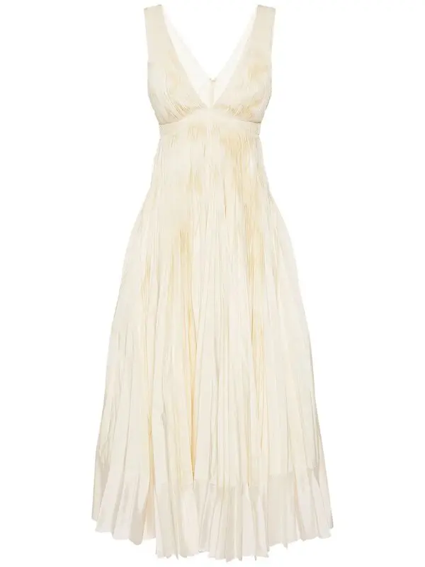 open lace back dress Una Pleated Midi Skirt in Lea Stripe Navy