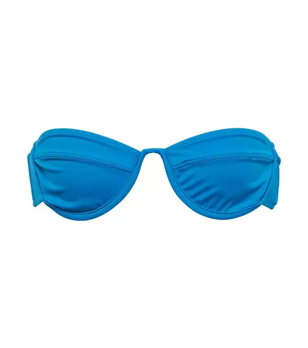 TROPIC OF C Mariel Bandeau Bikini Top - Blue