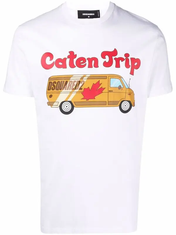 Dsquared2 Caten Trip Graphic T-shirt - White