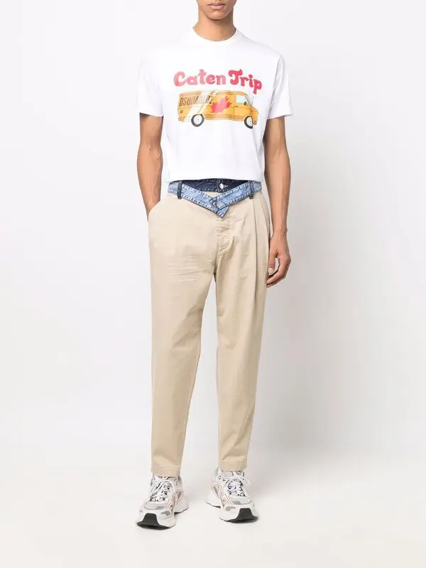 Dsquared2 Caten Trip Graphic T-shirt - White