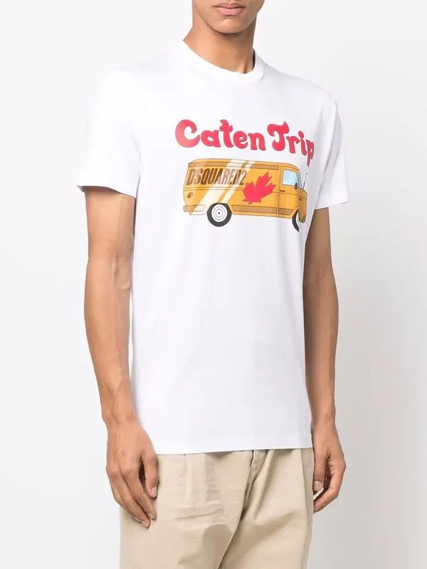Dsquared2 Caten Trip Graphic T-shirt - White