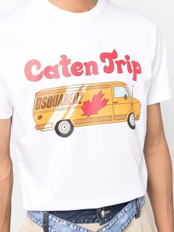 Dsquared2 Caten Trip Graphic T-shirt - White