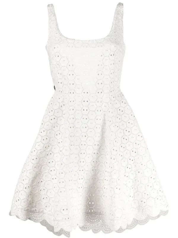 Philipp Plein Sangallo Leather Minidress - White