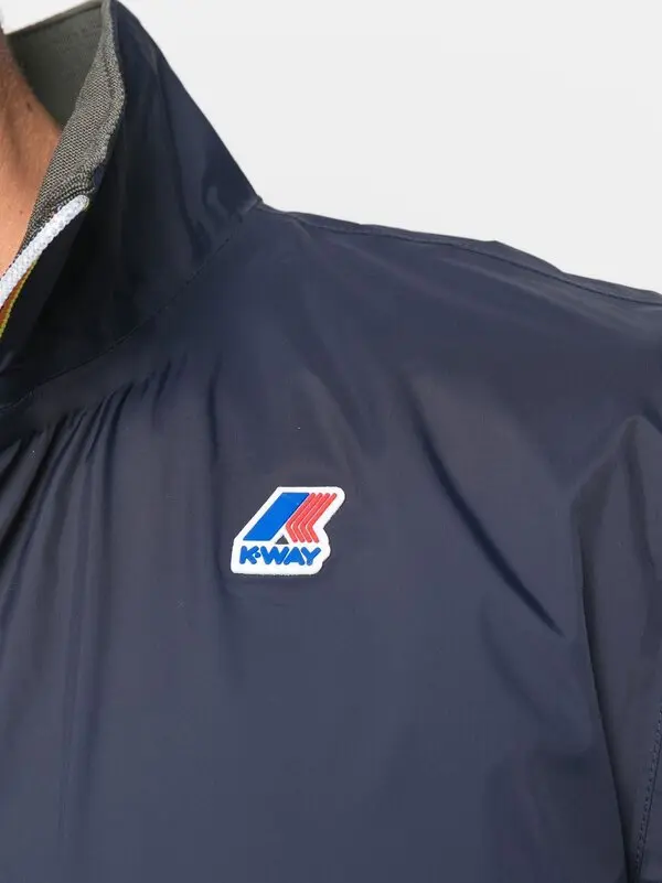 K-WAY Reversible Stripe-detail Jacket - Blue
