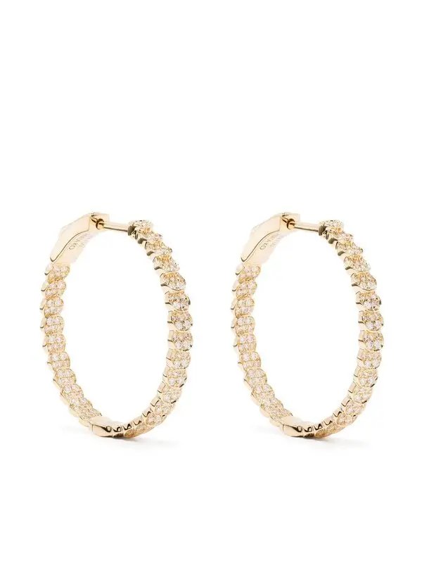 ANITA KO 18kt Yellow Diamond Hoop Earrings - Gold