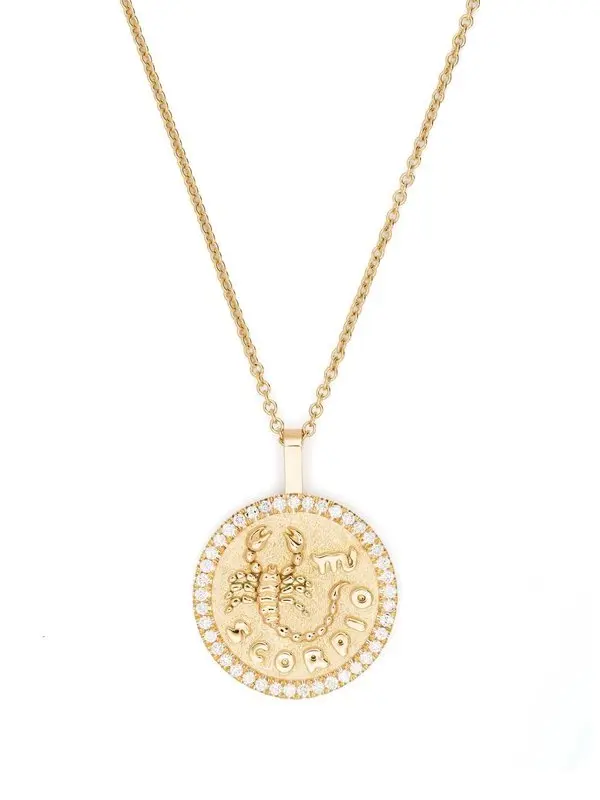 ANITA KO 18kt Yellow Scorpio Diamond Pendant Necklace - Gold