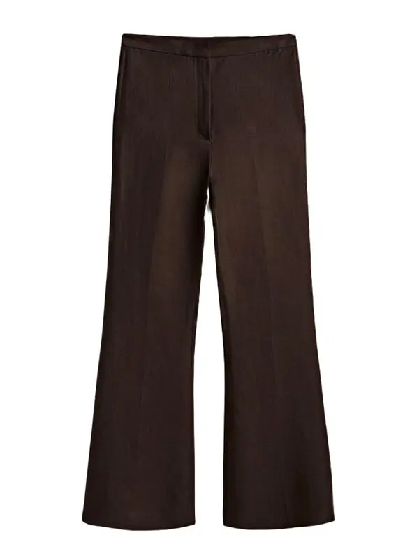 Massimo Dutti Wide-leg Pleated Trousers