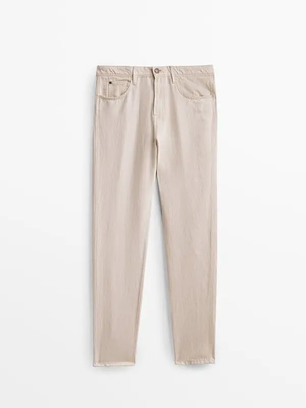 Massimo Dutti Tapered Fit Twill Jeans Limited Edition