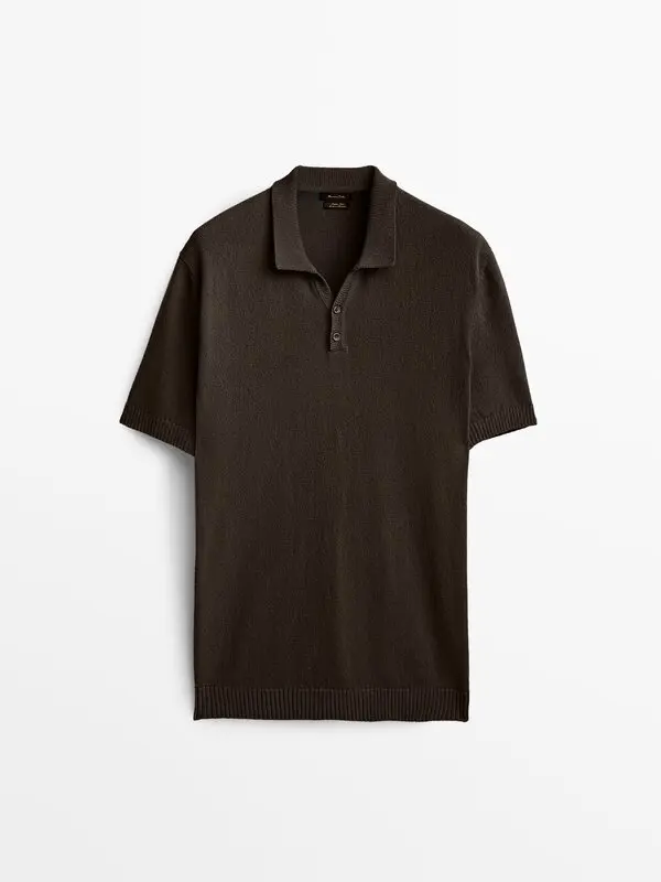 Massimo Dutti Cotton Polo Sweater Limited Edition