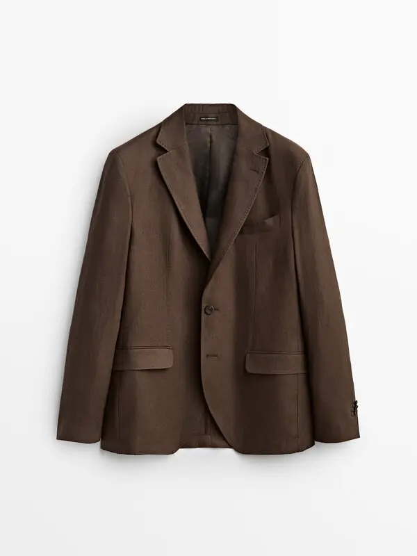 Massimo Dutti Linen Suit Blazer Limited Edition