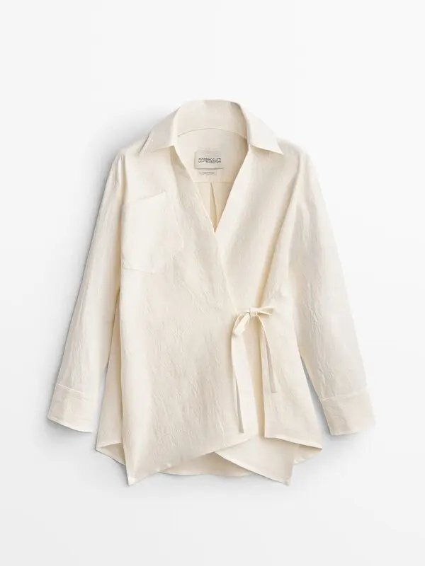Massimo Dutti 100% Linen Short Kimono Limited Edition