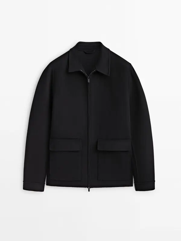 Massimo Dutti Wool Jacket With Zip Limited Edition