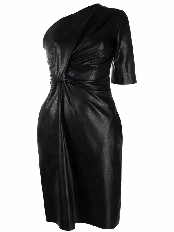 Stella McCartney One-shoulder Light Altermat Dress - Black
