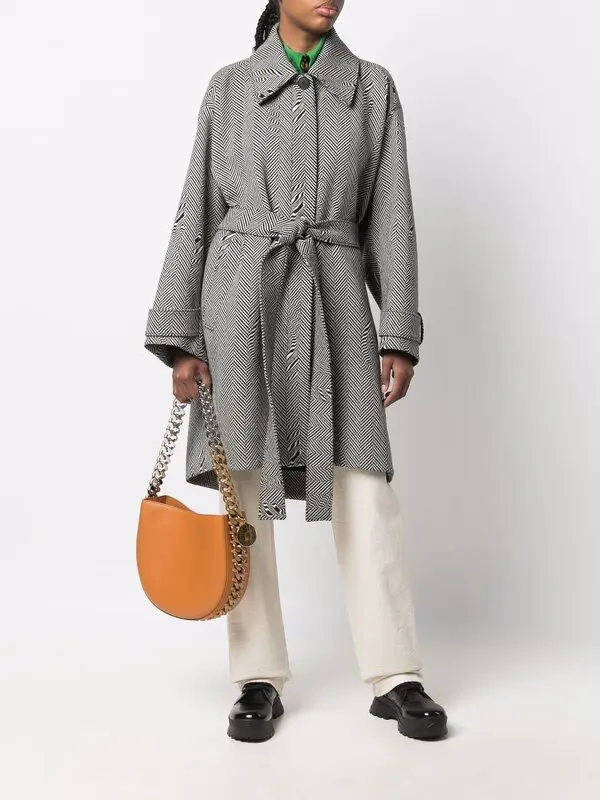 Stella McCartney Glitch Herringbone Coat