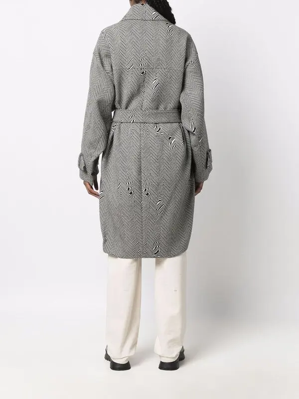 Stella McCartney Glitch Herringbone Coat