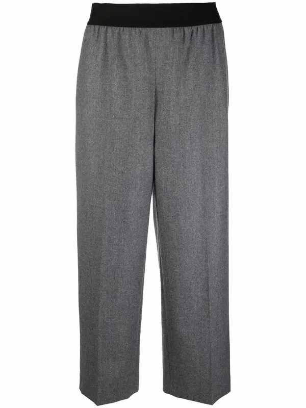 Stella McCartney Cropped Flannel Trousers - Grey