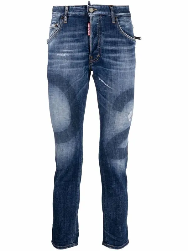 Dsquared2 Logo-print Skinny Jeans - Blue