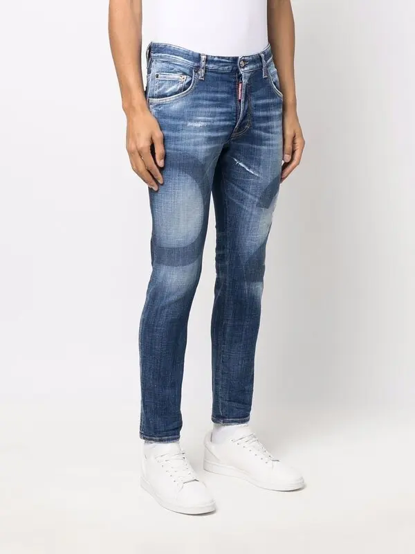 Dsquared2 Logo-print Skinny Jeans - Blue