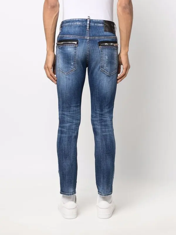 Dsquared2 Logo-print Skinny Jeans - Blue