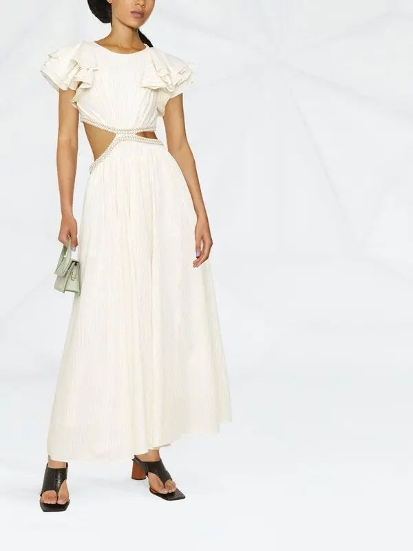 Zimmermann Cut-out Detail Pinstripe Dress
