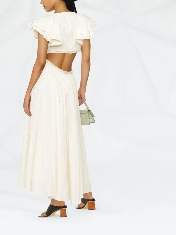Zimmermann Cut-out Detail Pinstripe Dress