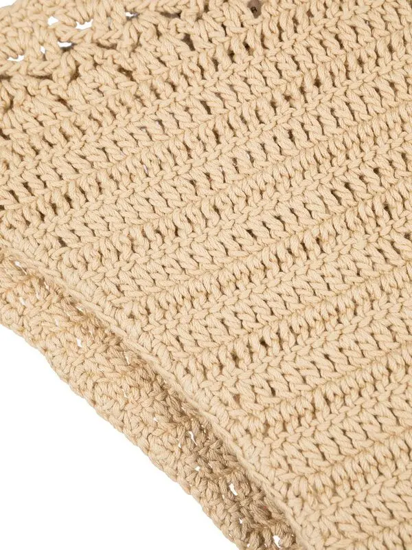 Cult Gaia Side-tie Crochet Bikini Bottom - Neutrals