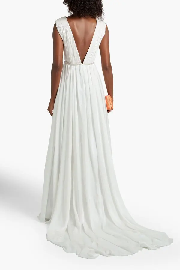 theia white beaded dress Sherri Hill - 57074