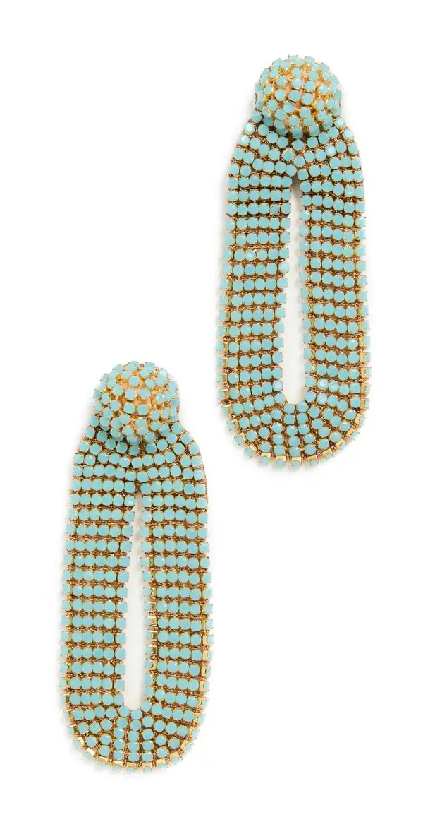 Deepa Gurnani Bianca Earrings - Turquoise