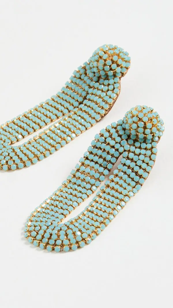 Deepa Gurnani Bianca Earrings - Turquoise