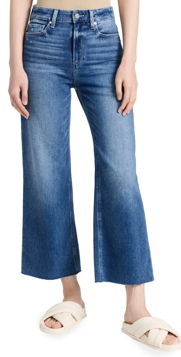 Paige Vanessa Raw Cuff Jeans - Rock Show Distressed