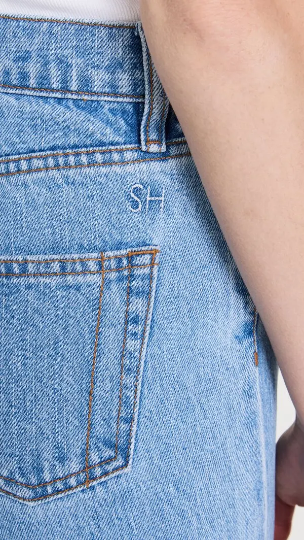 Still Here Cowgirl Jeans With Knee Cutouts - Vintage Blue