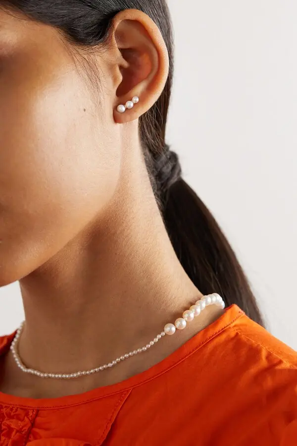 Sophie Bille Brahe Trois Perle Single Earring
