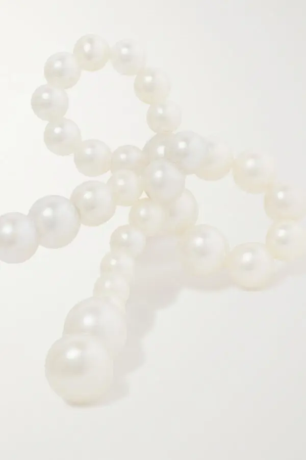 Sophie Bille Brahe Rosette De Perles 14-karat Gold Pearl Earrings