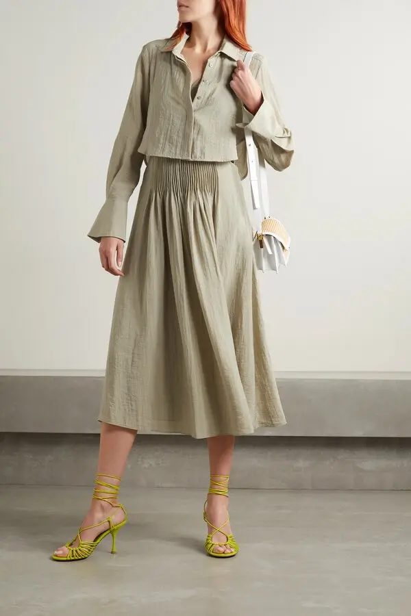 slim fit dress slacks Jonathan Simkhai Cameron One Shoulder Mini Dress