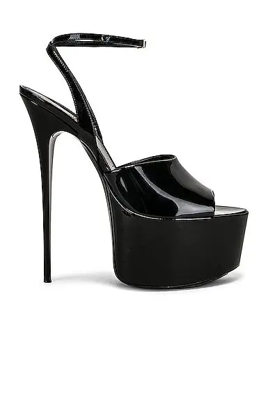 Saint Laurent Kika Platform Sandals In Black