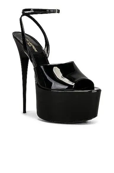 Saint Laurent Kika Platform Sandals In Black