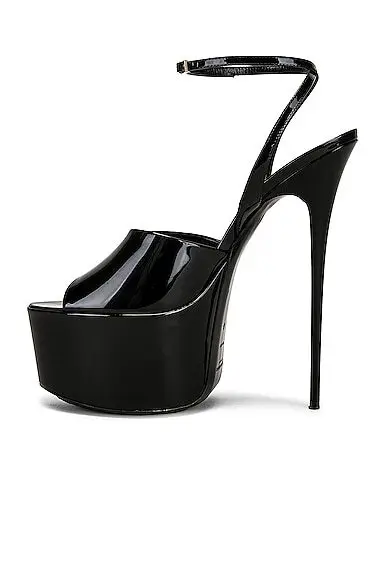 Saint Laurent Kika Platform Sandals In Black